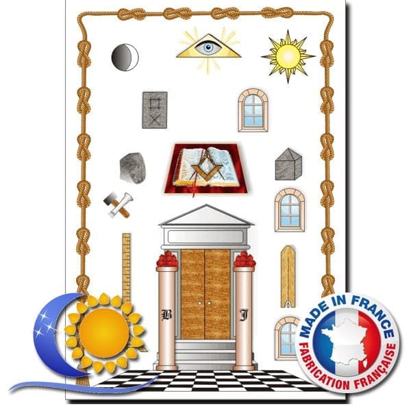 Tableau de loge 1er degré REAA chez Lune et Soleil Fabriquant et im...