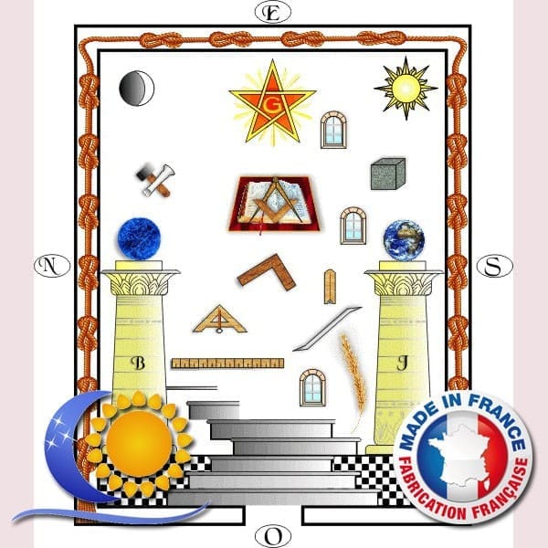 Tableau de loge 2e degré REAA chez Lune et Soleil Fabriquant et im...